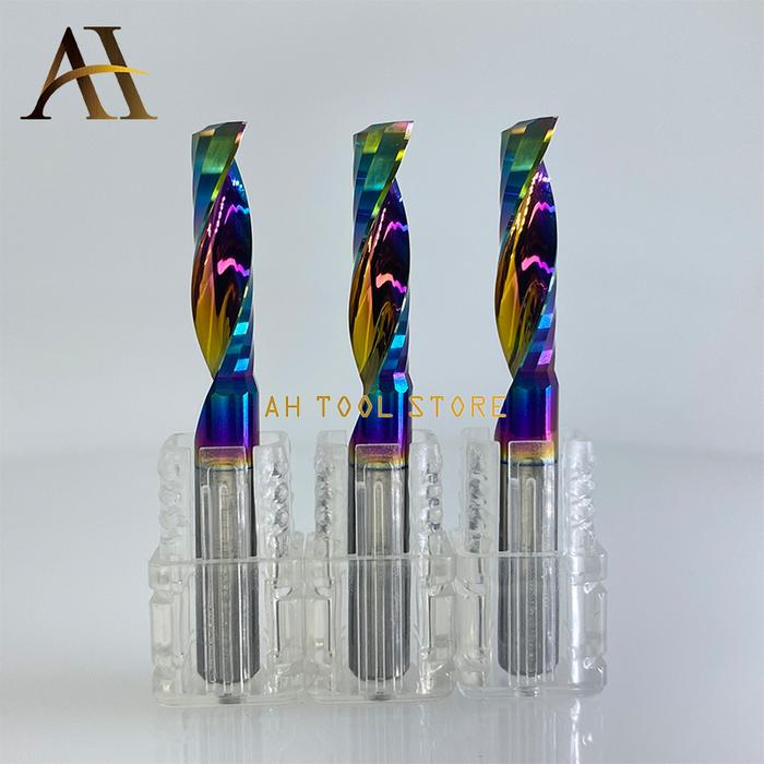 Jual Mata Cnc Router Cutter Bit 6mm Spiral 22mm EndMill Carbide DLC ...