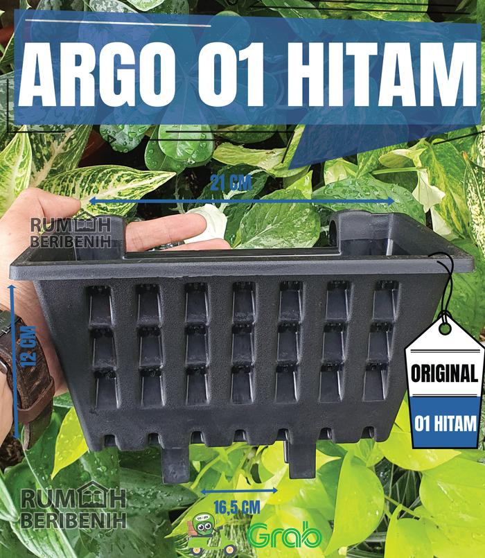 Jual POT Argo Hitam 01 Pot Bunga Dinding Gantung tempel Vertikal Garden ...