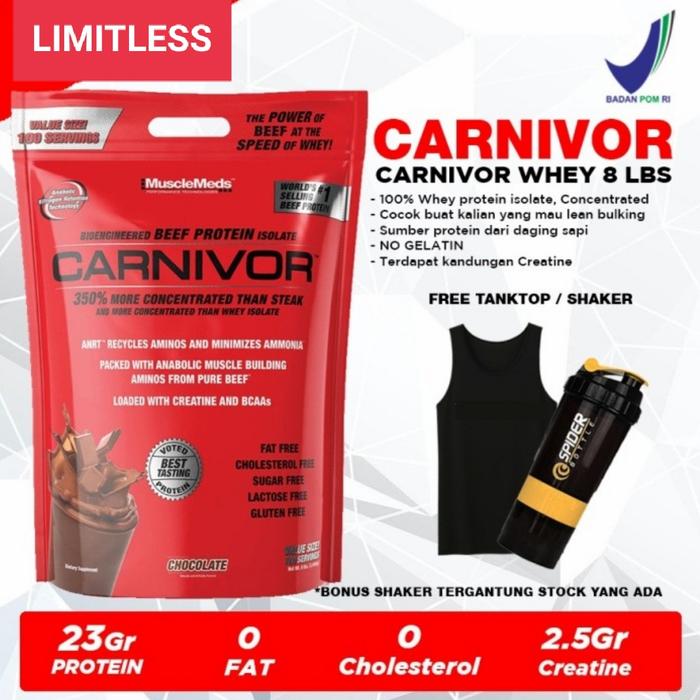Jual Musclemeds Carnivor Whey 8 lbs lb 8lbs Beef Protein Isolate ...