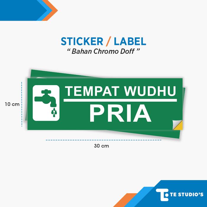Jual Stiker Tempat Wudhu Sticker Rambu Tanda Sign Masjid Mushola Label ...