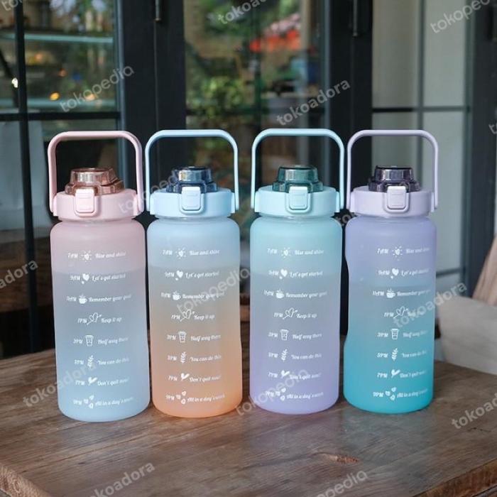 Jual Botol 2 Liter Gradasi / Botol Pengingat Minum / Botol Motivasi ...