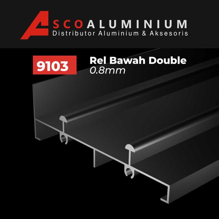 Jual Aluminium, alumunium Rel Bawah Double 9103 Sliding Door Alexindo ...