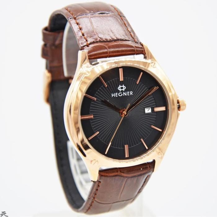 Promo JAM TANGAN PRIA HEGNER 5048 LEATHER ORIGINAL GARANSI RESMI 1 ...