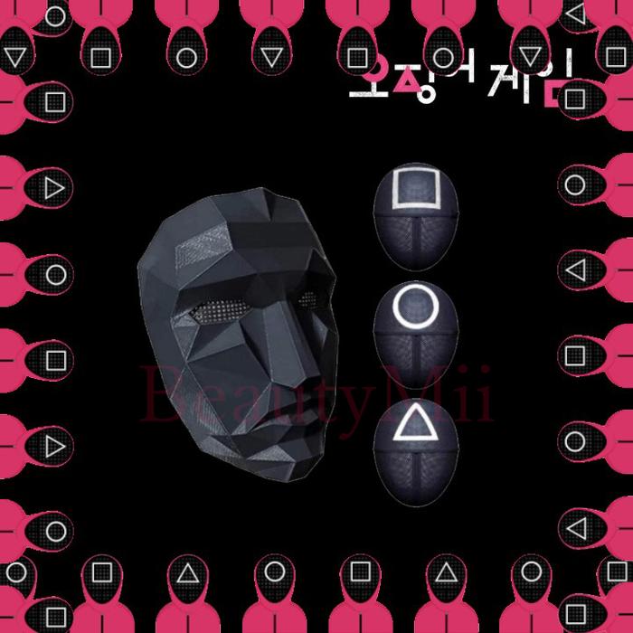 Jual Topeng Squid Game Mask Staff Guard Cosplay Kostum Netflix K-drama ...