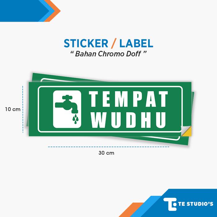 Jual Stiker Tempat Wudhu Sticker Rambu Tanda Sign Masjid Mushola Label ...