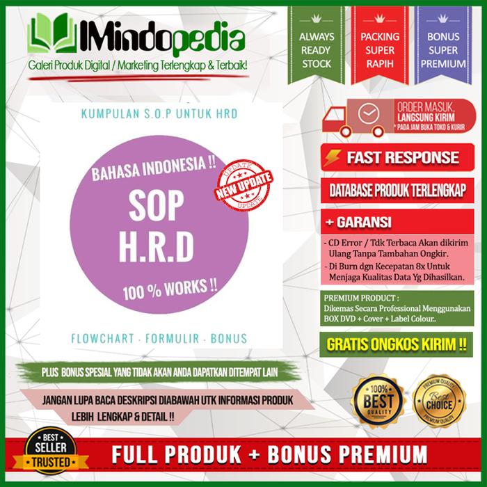 Jual Paket Lengkap SOP HRD PERUSAHAAN+FLOWCHART+FORMULIR + UPDATE ...