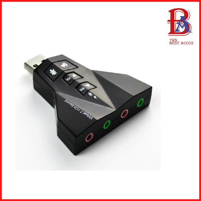 Jual SOUNDCARD USB SOUND Double Mic Double Headset ver 7.1 - Jakarta ...