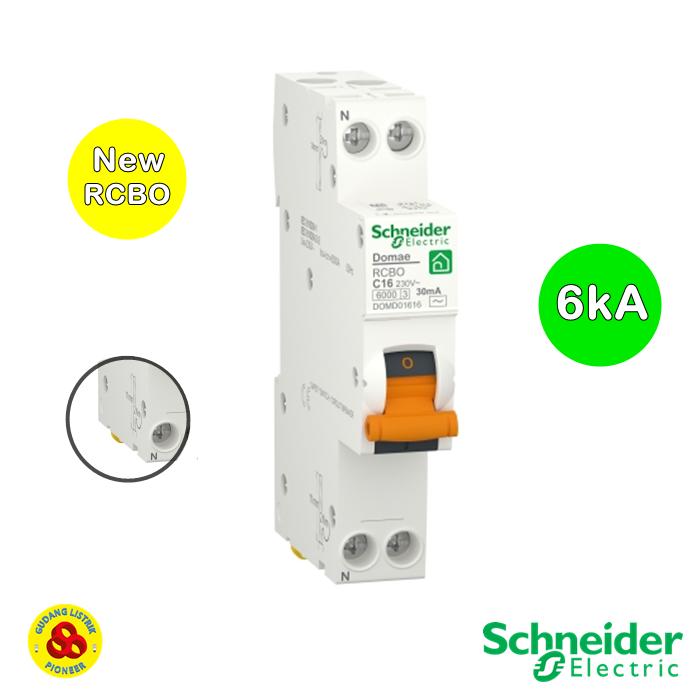 Promo Schneider New RCBO Slim 1P+N 16A 30mA DOMD01616 16 Ampere Cicil 0% 3x - Jakarta Pusat ...