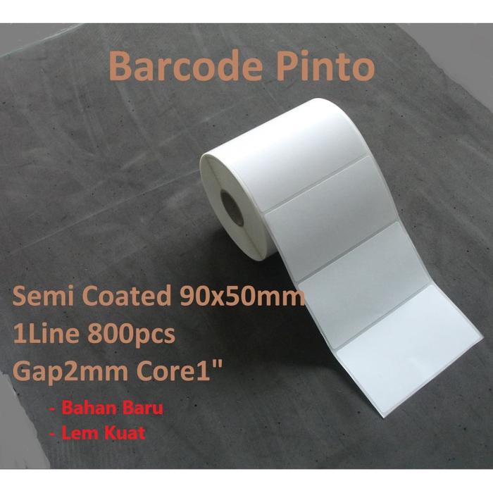 Jual Semi Coated 90x50mm 1Line 800p Gap 2mm Core 1", Label Sticker ...