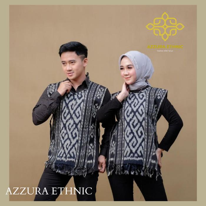 Jual Baju Vest Batik Tenun Pria Wanita / Rompi Tenun Troso Jepara - Abu ...
