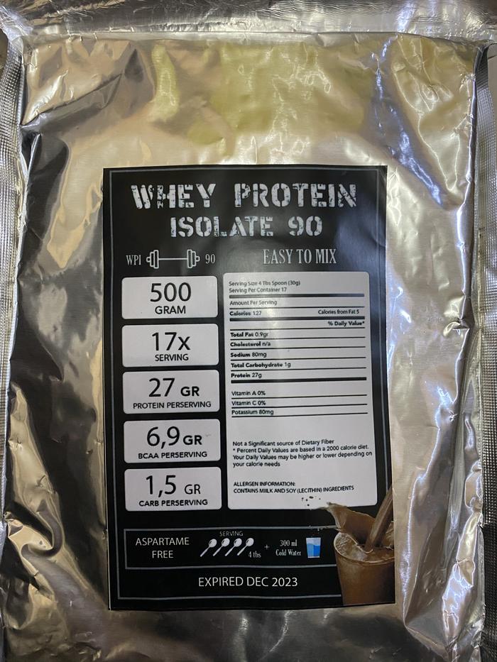 Jual Whey Protein Isolate WPI 90 rasa Coklat 500 gram | whey protein ...