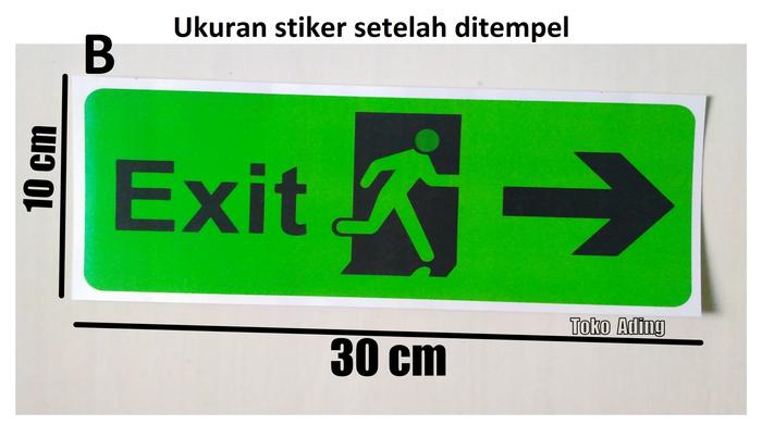Jual Stiker Tanda Pintu Jalan Keluar Darurat Hijau / Exit Emergency ...