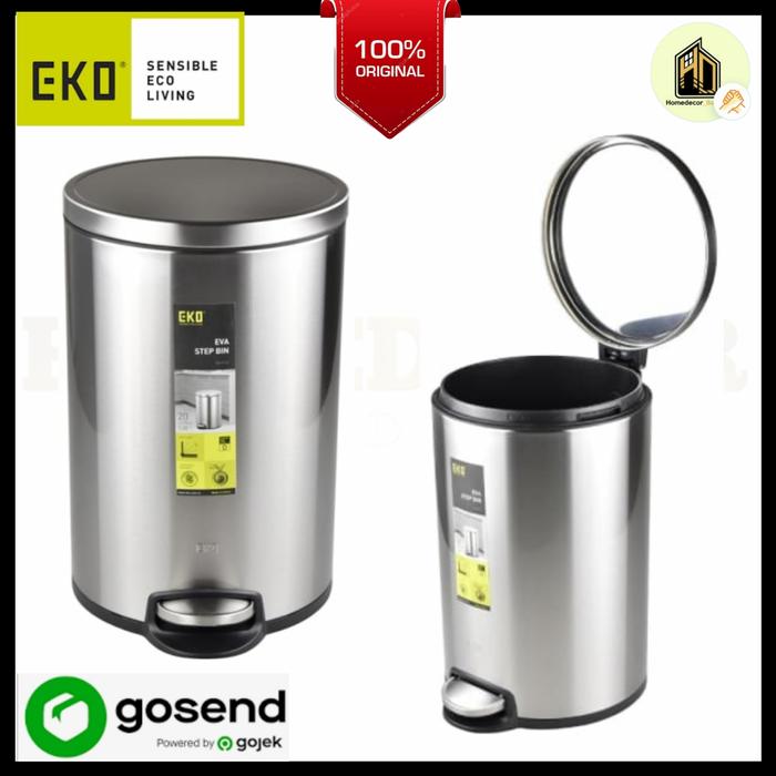 Jual Eko 20 Ltr Tempat Sampah Stainless - Silver / pedal bin eko ...