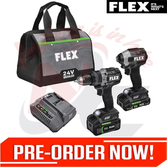 Jual FLEX 24-Volt Lithium Ion Brushless Power Tool Combo Kit with Soft ...