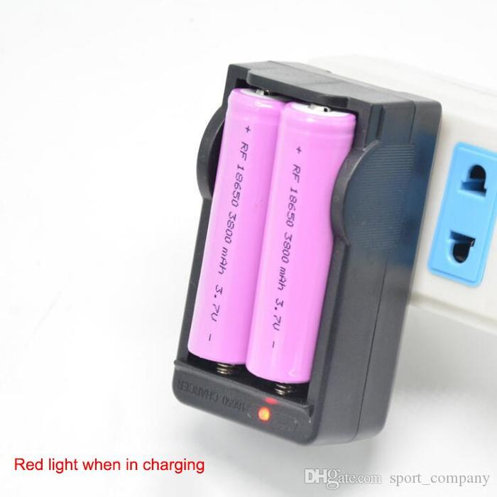 Jual Dual Slot Lithium Battery Charger Wall Socket Li-ion 18650 Batre ...