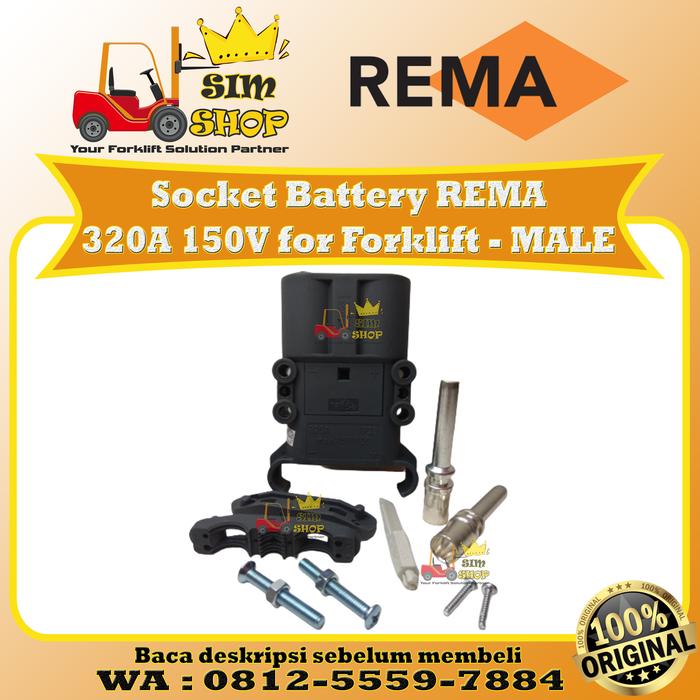 Jual Socket Battery REMA 160A 150V for Forklift - MALE - Kota Tangerang ...