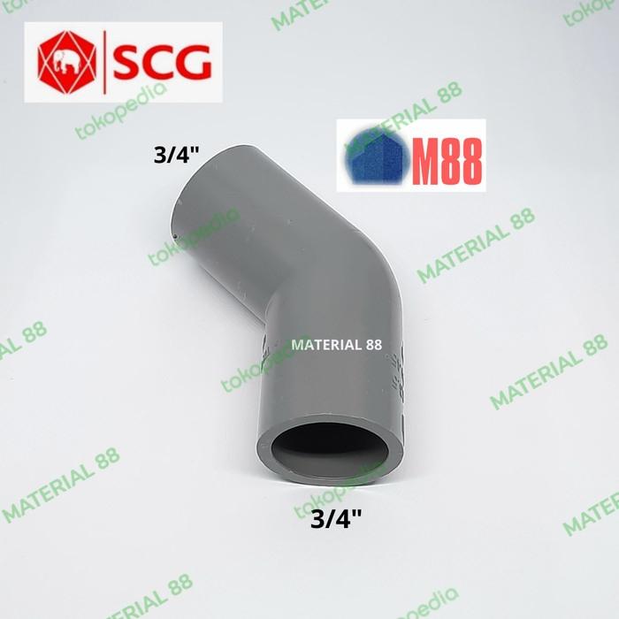 Jual SCG Keni 45 derajat 3/4 inch AW Elbow Knee Knie Pipa PVC 0.75 0.75 - Kab. Bogor - MATERIAL ...