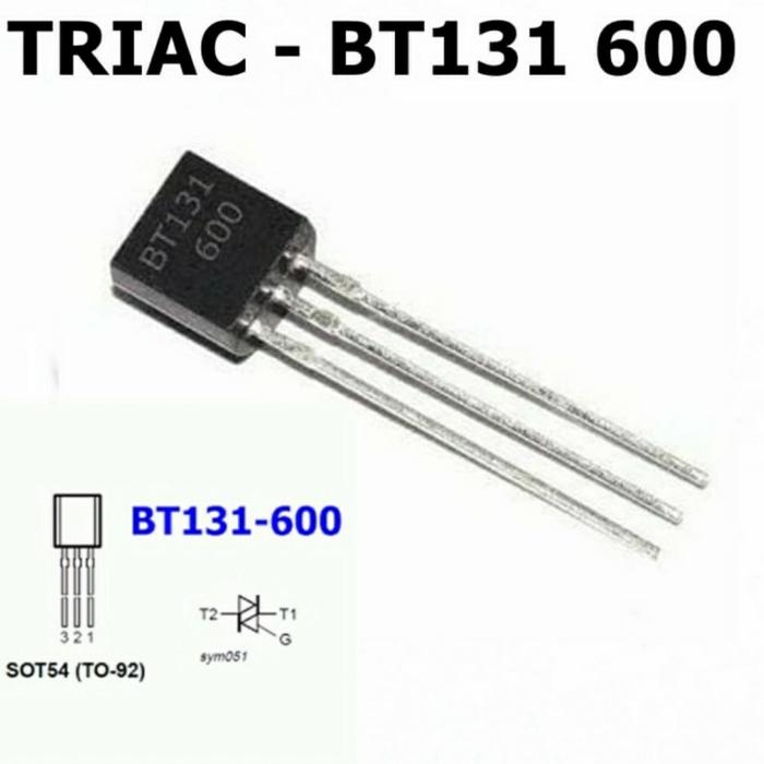Jual TRIAC Transistor BT131 Mosfet BT 131 600 600v 600E TO-92 SOT54 ...