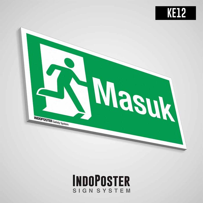 Jual Safety Sign Emergency Rambu K3 PVC Tanda Pintu MASUK - Kab ...