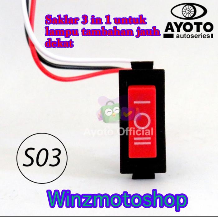 Jual Saklar lampu on off jauh dekat motor dan mobil ada 3 modul - Kota ...