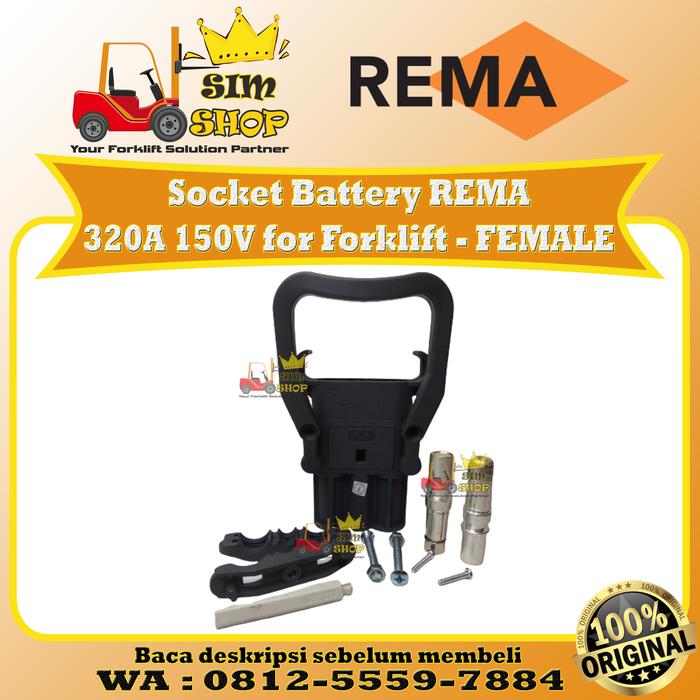 Jual Socket Battery REMA 320A 150V For Forklift - FEMALE - Kota ...