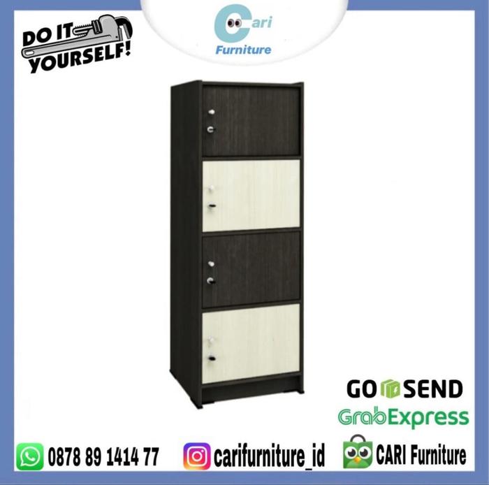Jual Rak Locker Buku Lemari Serbaguna 4 Pintu Full Kunci #kinghouse ...