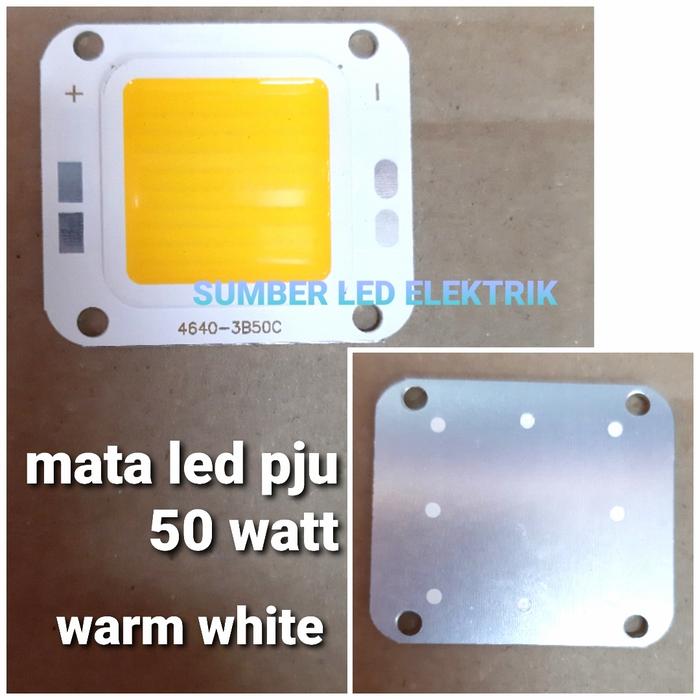 Jual mata chip led COB 50w 50watt chip led pju cobra 50watt warm white ...