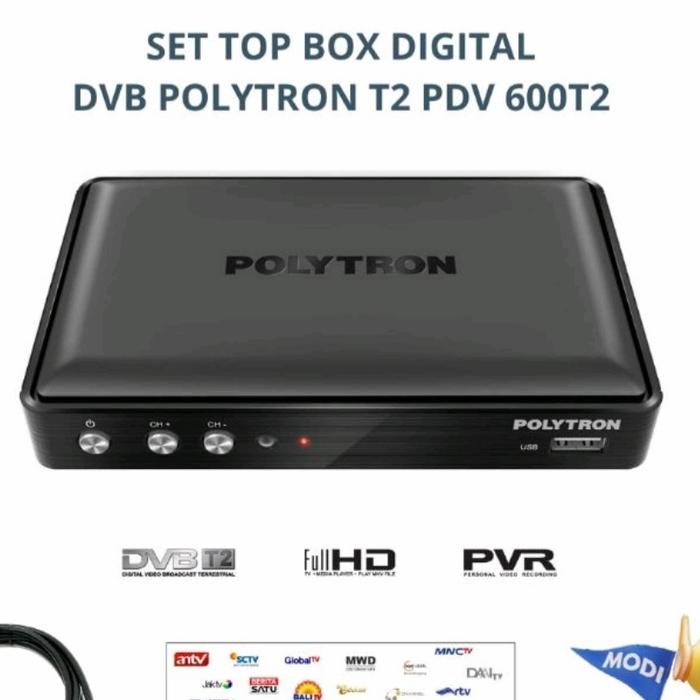 Jual Set top box TV Digital polytron PDV600 DVB T2 STB 620 Pemamcar ...