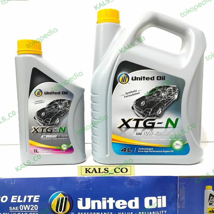 Jual OLI MESIN SAE10W40 UNITED OIL XTG-N 4L API SN/CF ...