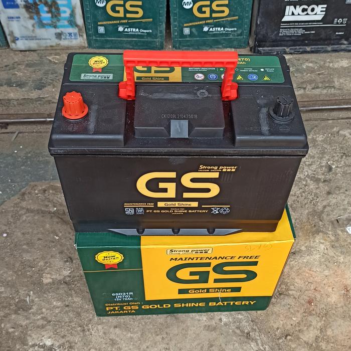 Jual Aki Accu MF Kering 65D31R - N70 12V 70AH (70Amper) GS Gold Shine ...