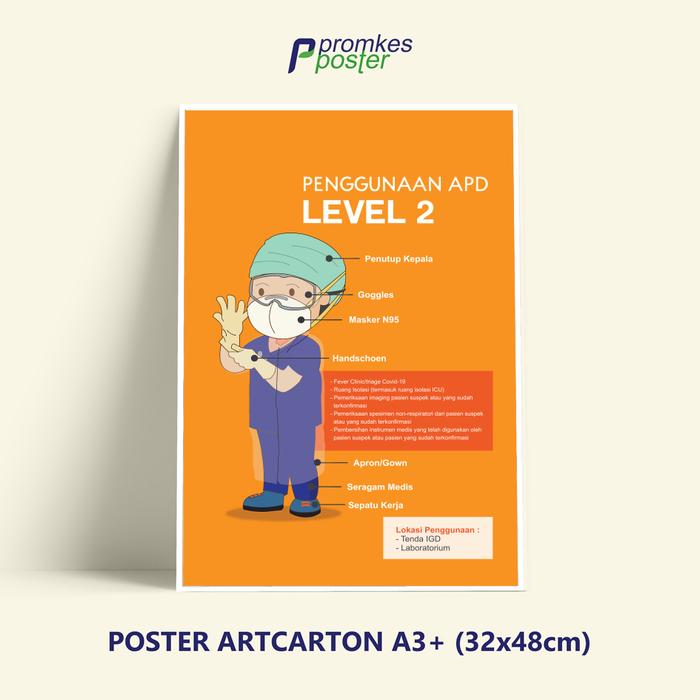 Jual Poster Kesehatan APD Level 2 - Kab. Tangerang - promkesposter ...