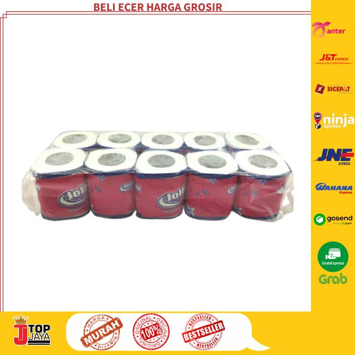 Jual Tissue Tisu Roll Tisu Bathroom Merk Jolly 1 Pak Isi 10 Ekonomis ...