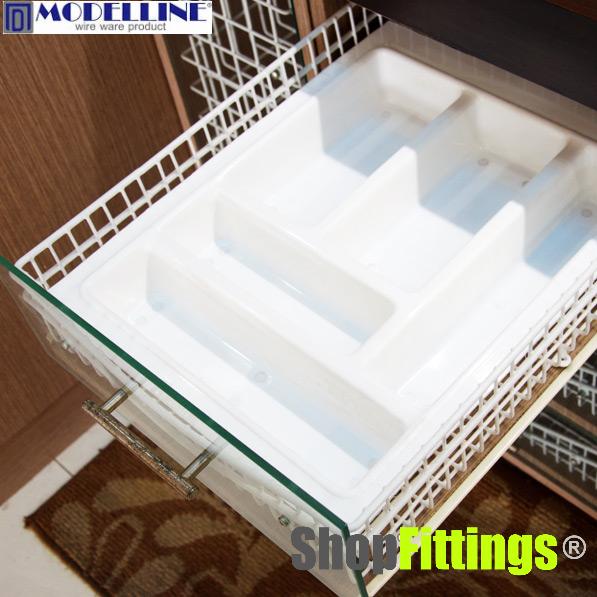 Jual Modelline Rak Sendok Plastik Laci Dapur Kitchen Drawer Cutlery ...