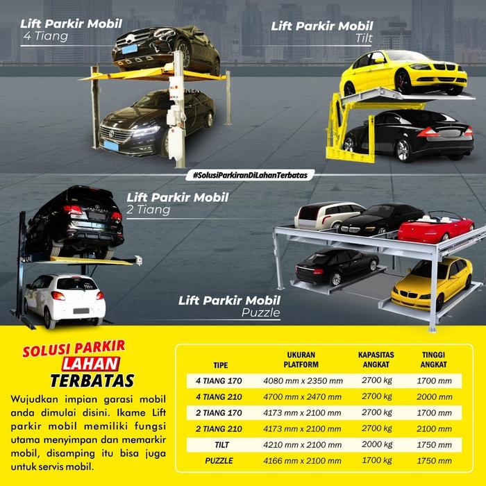 Jual READY STOK LIFT PARKIR IKAME SOLUSI TERBATASNYA PARKIRAN ANDA ...
