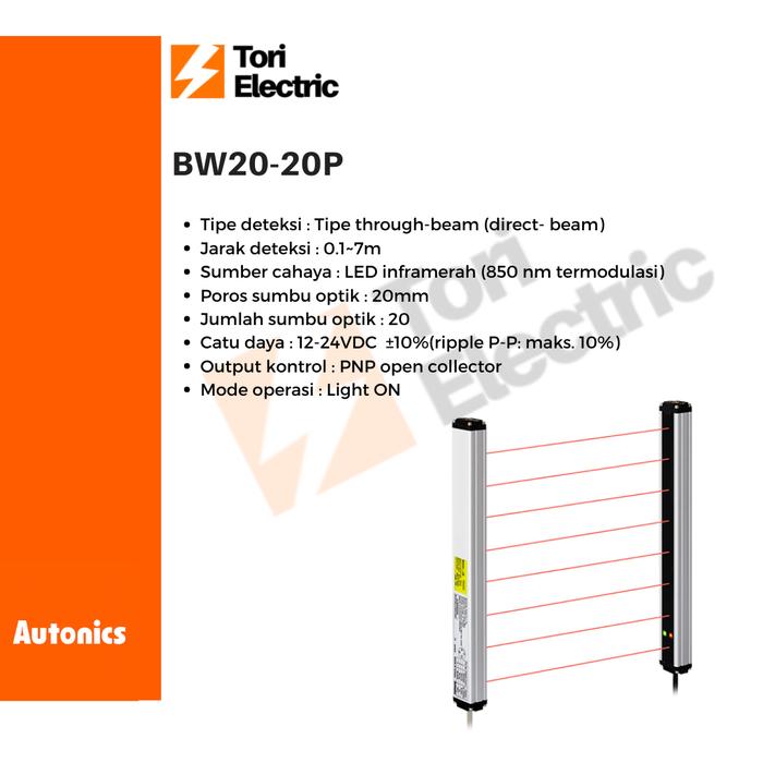 Jual Autonics AREA SENSOR BW20-20P BW2020P BW20 20P 100% ORI - Kota ...
