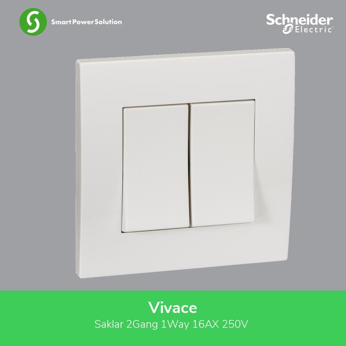 Promo Schneider Saklar Lampu 2 Gang Vivace - KB32_1_WE_G3 - Jakarta ...