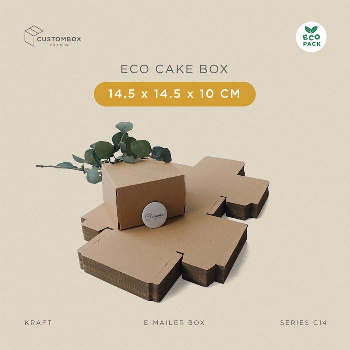 Jual Cake Box 14cm | Kue Slice Brownies Lapis Cheesecake (14.5x14.5x10 ...