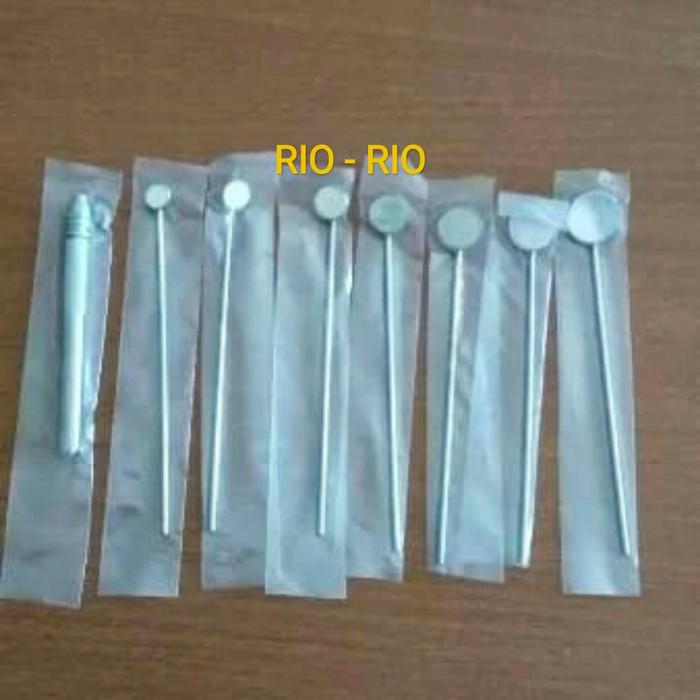Jual Laryngeal Mirror Set Of 7 + Handle / Set Kaca Laring / Mirror ...