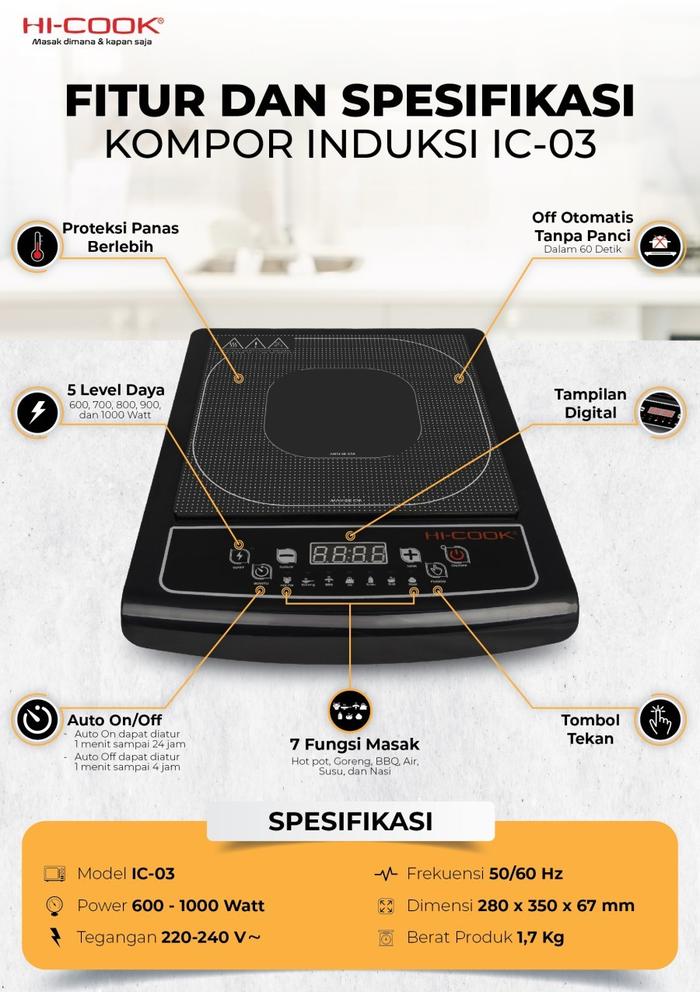 Jual Hi-cook / Hicook Induction Cooker Ic-03 Kompor Induksi Ic 03 Di ...