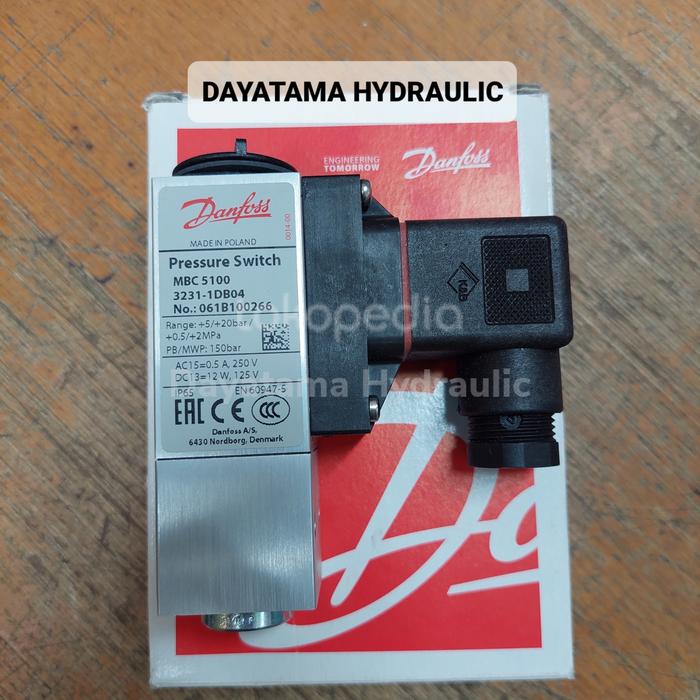 Jual PRESSURE SWITCH DANFOSS MBC 5100 3231-1DB04 20BAR - Jakarta Barat - Dayatama Hydraulic ...