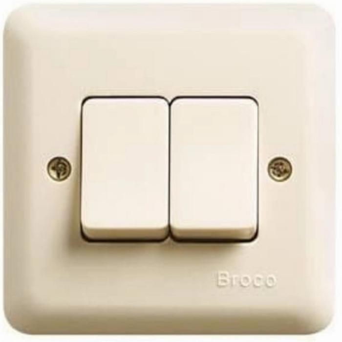 Jual Saklar Seri / Saklar Ganda / Saklar Double Tanam Inbow Broco New ...