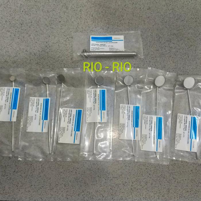 Jual Laryngeal Mirror set of 7 + Handle / set Kaca Laring / Mirror ...