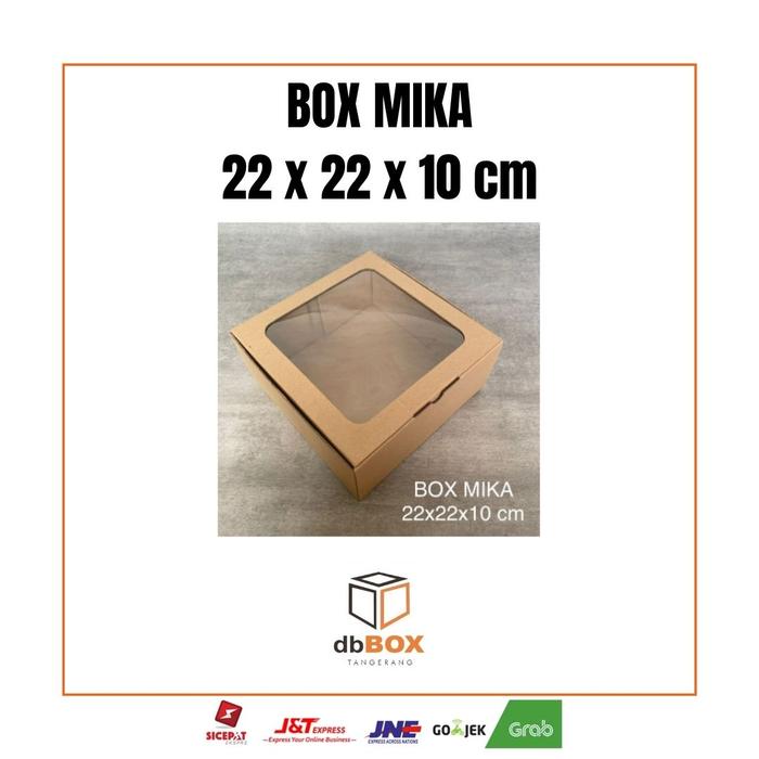 Promo BOX MIKA 22x22x10 cm | Box Die Cut dan Easy Usage | Box Kue | Box ...