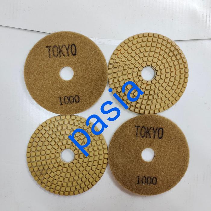 Jual Polishing Diamond Pad 4" Grit 1000 TOKYO KOSOKU poles marmer ...