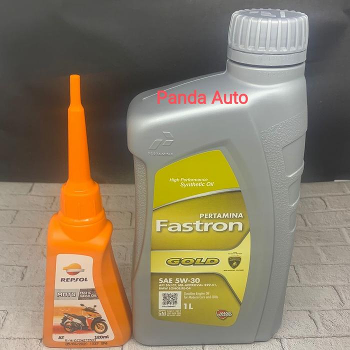 Jual PAKET OLI MOTOR MATIC+GARDAN REPSOL, FASTRON GOLD 5W 30 100% ...