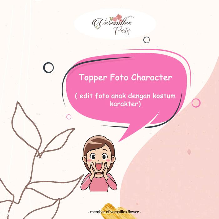 Jual Topper Foto Anak Karakter / Topper foto Karakter / Cake Topper ...
