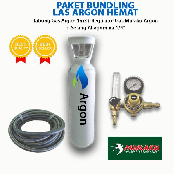 Jual Paket Bundling Las Argon - Tabung Argon + Regulator Muraku ...
