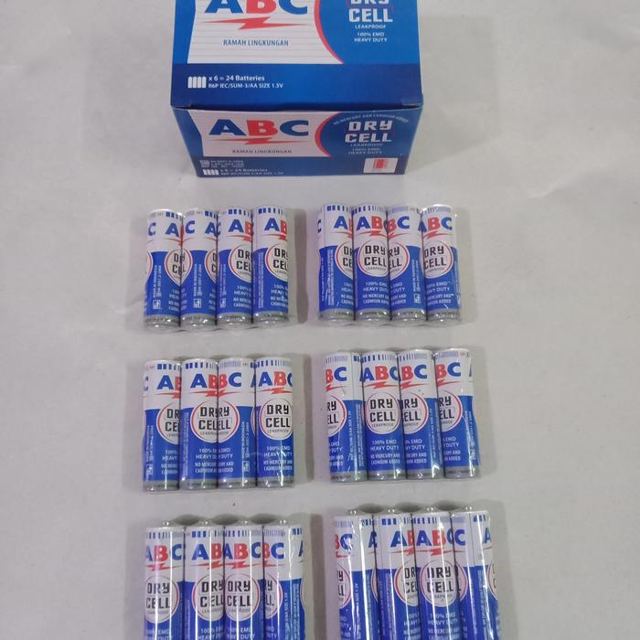 Jual Baterai ABC Biru Kecil R6P 1,5V Size AA Isi 4 - Kota Tangerang ...