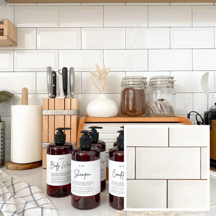 Jual Keramik dinding subway ukuran 10x20 bevel | Keramik kitchen set dapur - Kota Depok - MITRA ...