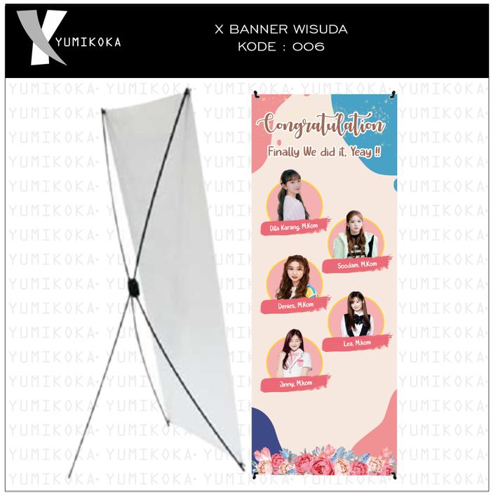 Jual STAND RANGKA TIANG XBANNER BENER BANER SPANDUK WISUDA 60CM X 160CM ...